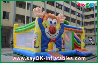China 0.55mm PVC Clown Inflatable Bouncy Castle 4x4m for Kids Play Center for sale
