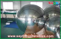 China 0.6mm PVC Inflatable Mirror Ball Silver Decoration Custom Size 110V 220V for sale