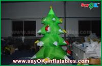 China Green Nylon Inflatable Christmas Tree with LED Lighting 2.5mm Nylon 100-240V for sale
