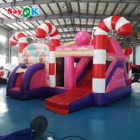 China Commercial Inflatable Bouncer Slide with Digital Print 0.4mm PVC Quadruple Stitches Custom Size for sale