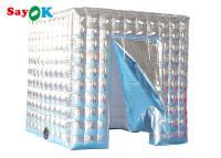China Inflatable Photo Booth Backdrop Wall 2.5x2.5m White 210D Oxford Cloth with Remote Control for sale