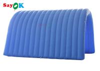 China Custom Inflatable Tunnel 5x5x3m Navy Blue Football Entrance with Blower for sale