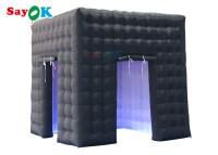 China Portable Inflatable Photo Booth Enclosure 9.8x9.8x9.8ft with LED Lights for Events for sale