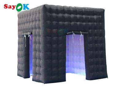 China Portable Inflatable Photo Booth Enclosure 9.8x9.8x9.8ft with LED Lights for Events for sale