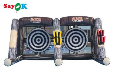 China 0.55mm PVC Inflatable Axe Throw Dart Double Lane 5x3x2.5m Carnival Game for sale