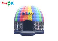 China 5m 16.5ft Disco Dome Inflatable Bounce House With Disco Light for sale