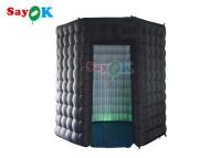 China Sayok 2.5m Oxford Cloth Inflatable Photo Booth with 17 Color LED Lights for Party Events for sale