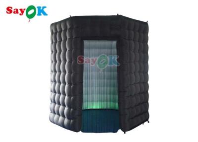 China Sayok 2.5m Oxford Cloth Inflatable Photo Booth with 17 Color LED Lights for Party Events for sale