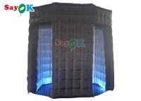 China Inflatable Photo Booth Enclosure Tent 2.5x2.5x2.5m with 17 Color LED Light for Wedding Party for sale