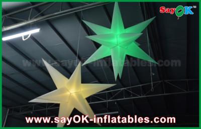 China 1.5m Diameter Hanging Inflatable Star Balloon with 16 Color LED Light for Event Decoration for sale