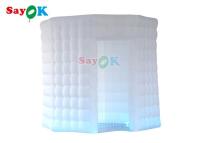 China Waterproof Inflatable Photo Booth 2.5x2.5m with LED Lighting Custom Logo for sale