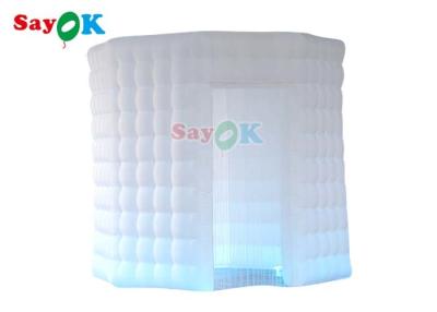 China Waterproof Inflatable Photo Booth 2.5x2.5m with LED Lighting Custom Logo for sale