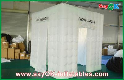 China Inflatable Photo Studio 3 Doors White Portable Cube Photobooth Tent 2.5m Height for sale