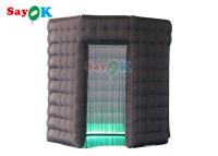 China Customized Inflatable Photo Booth Round Roofless LED 360 2.5m 110V 220V for sale