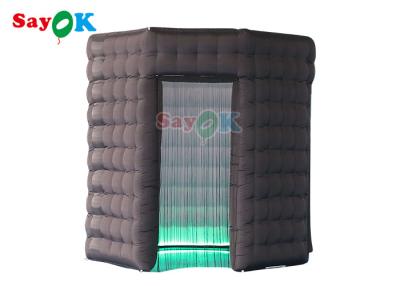 China Customized Inflatable Photo Booth Round Roofless LED 360 2.5m 110V 220V for sale