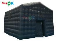 China Commercial Inflatable Cube Tent with LED Lights 0.55mm PVC Wedding Party Tent for sale