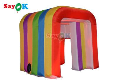 China Inflatable Led Light 360 Photo Booth Enclosure Backdrop For Advertising for sale