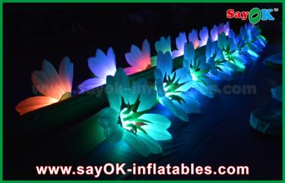 China Large Inflatable Wedding Flower Chain with LED Lights 2m Height Customizable Oxford Cloth for sale