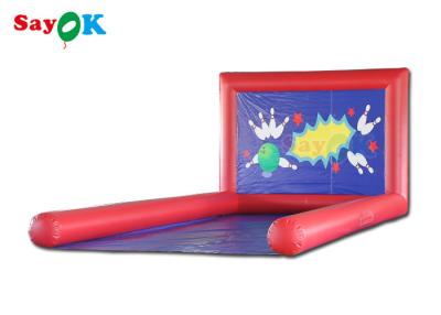 China Inflatable Bubble Bowling Game 8x4x3m PVC TPU Commercial Sports Toy for Kids Adults for sale