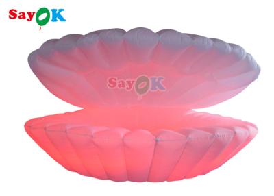 China Giant LED Inflatable Stage Shell 4m Oxford Cloth Seashell for Party Wedding Decoration for sale