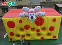 China PVC Tarpaulin Inflatable Cheese Barriers Obstacle Course 0.55mm Custom Size for sale