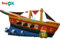 China Custom Fire Retardant Inflatable Pirate Ship Bounce House with Slide 8x4x4m for sale