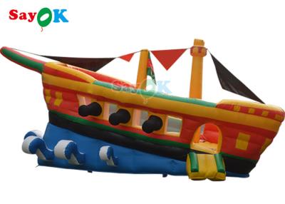 China Custom Fire Retardant Inflatable Pirate Ship Bounce House with Slide 8x4x4m for sale