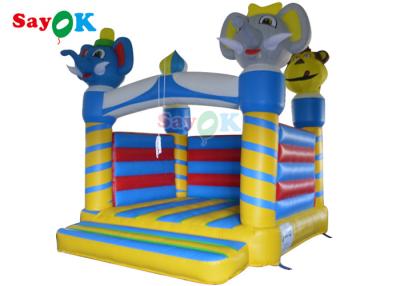 China 0.55mm PVC Outdoor Inflatable Bouncer Animal Theme Kids Blow Up Bounce House 10cm Protection Strips for sale