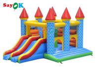 China Commercial Inflatable Bouncy Castle Water Slide Combo 5m x 4m PVC Dinosaur Theme for sale