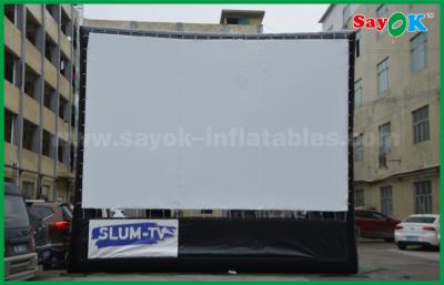 China Custom Inflatable Backyard Movie Screen 7.5m x 6m PVC Projection Screen with Frame 110V 220V for sale