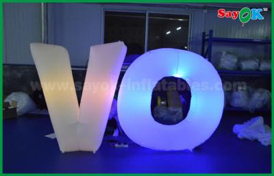 China Lingting Nylon Inflatable Lighting Decoration , Inflatable Letters With Blower And Remote Controller for sale