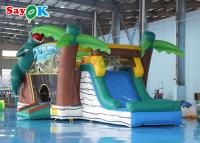 China Commercial Dinosaur Inflatable Bounce House Water Slide Combo 7x5x4m PVC Bouncy Castle for sale