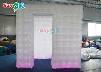 China Indoor LED Inflatable Photo Booth 2.4x1.6x2.5m Oxford Cloth Black for sale