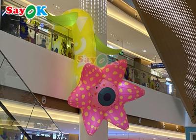 China Custom Inflatable Flower Decoration with LED Lights 1.76x1x3m Oxford Cloth Party Decor for sale