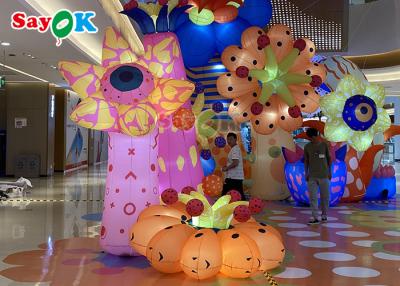 China Inflatable LED Flower Plant 210T Oxford Cloth 1-3m High Wedding Decoration Lighting for sale