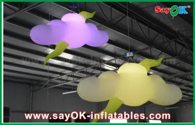 China Stage Decoration Custom Inflatable Products Inflatable Cloud With Blower / LED Light for sale