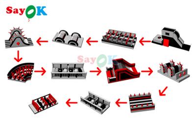 China Customized Inflatable Obstacle Course 110V 220V Amusement Park Bounce House for sale