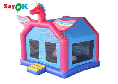 China Commercial Inflatable Unicorn Bouncy Castle 5.1m with Slide for Party Rental for sale