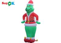 China Custom Inflatable Grinch 8.5M Christmas Yard Decoration 210D Oxford Cloth OEM for sale