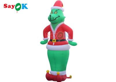 China Custom Inflatable Grinch 8.5M Christmas Yard Decoration 210D Oxford Cloth OEM for sale