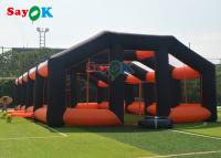 China Sayok 20x10x5m Orange Black Oxford Cloth Inflatable Air Tent for Outdoor Party Events for sale
