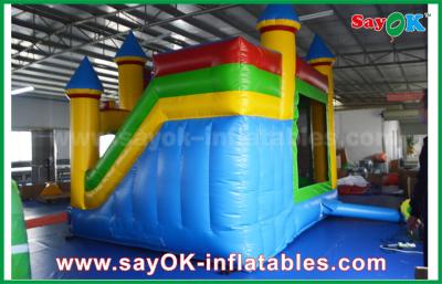 China Commercial Inflatable Bounce House with Slide Blue Yellow 3 Years Warranty Custom Size for sale