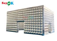 China Customized Silver Inflatable Cube Tent 3m for Party Wedding Exhibition Event Air Tent for sale