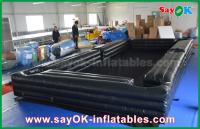 China Customized Black Inflatable Snookball Table 6x3m 0.55mm PVC with Balls for Kids Sports Games for sale