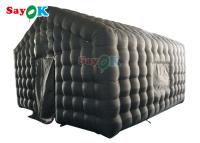 China 6x5x4mH Custom Black Inflatable Club Tent with LED Lighting Portable Party Nightclub Rental for sale