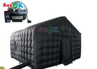 China Custom Black 20ft Inflatable Air Tent Portable Party LED Lighting Inflatable Nightclub for sale