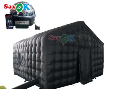 China Custom Black 20ft Inflatable Air Tent Portable Party LED Lighting Inflatable Nightclub for sale