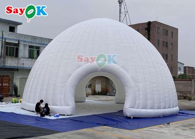China Inflatable Air Dome Tent 15x7.5m Advertising Igloo Tent with LED Lights for sale