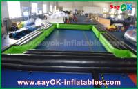 China Inflatable Snookball Table 6x3m Black Green PVC Soccer Snooker Game with 12 Balls for sale
