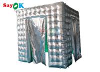 China Inflatable Photo Booth Cube 3x3x3m LED Light Party Tent Customizable Outdoor Nightclub Marquee for sale